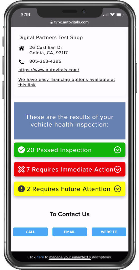 Auto Repair Digital Inspection - DVI.X | AutoVitals