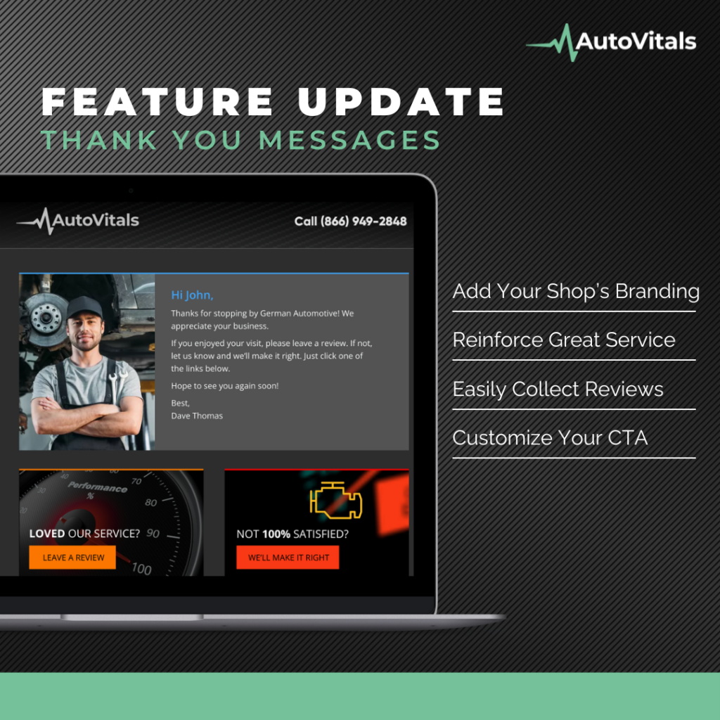 AutoVitals Announces First of Several Important CRM Updates