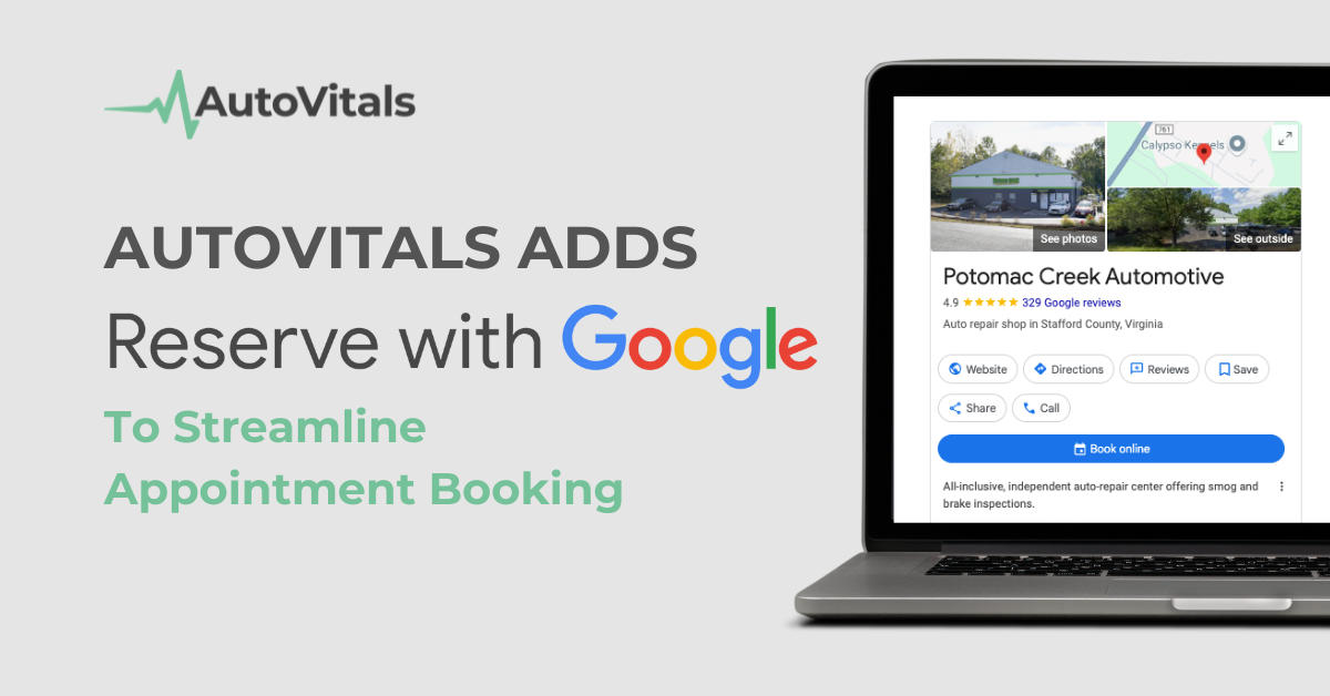 AutoVitals Adds Reserve with Google for Auto Shop Websites